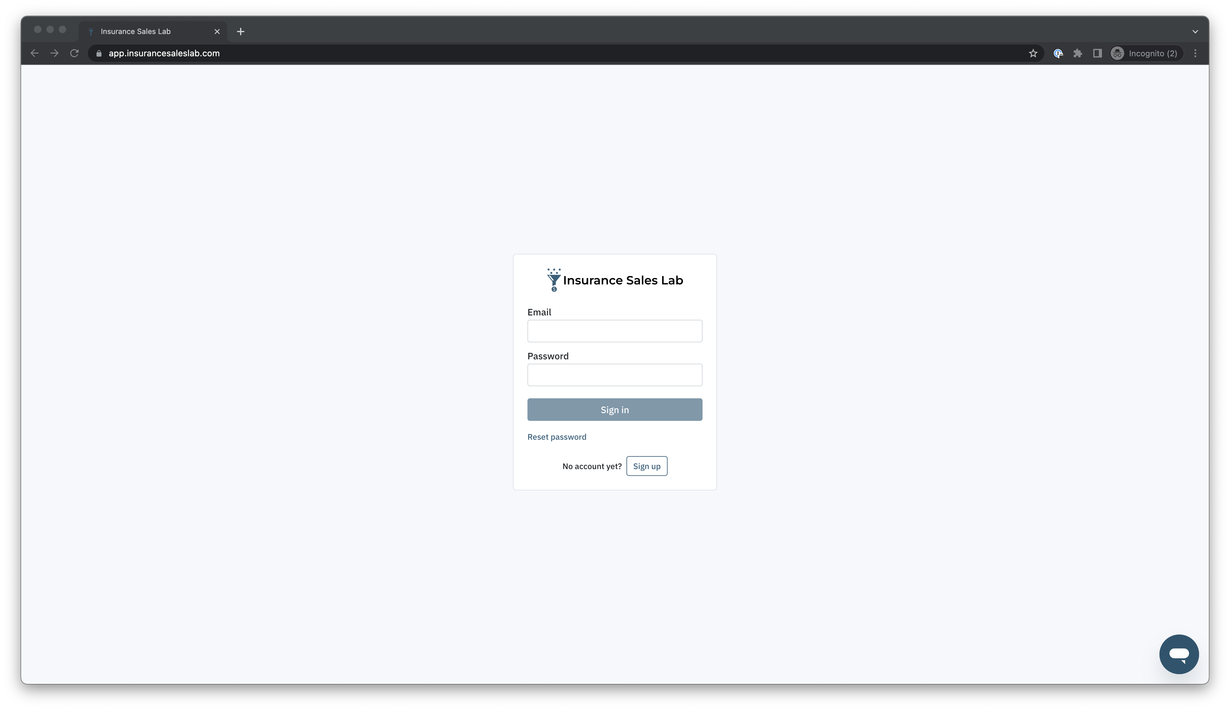 “I can’t sign in to my account.” – Insurance Sales Lab